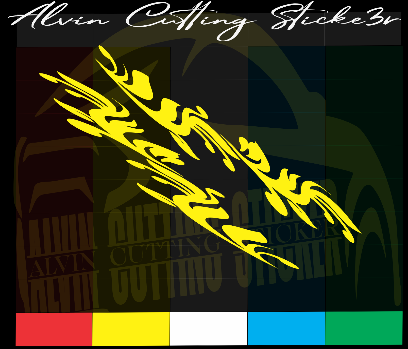 cutting sticker motor tulisan batik motif batik stiker mobil depan ...