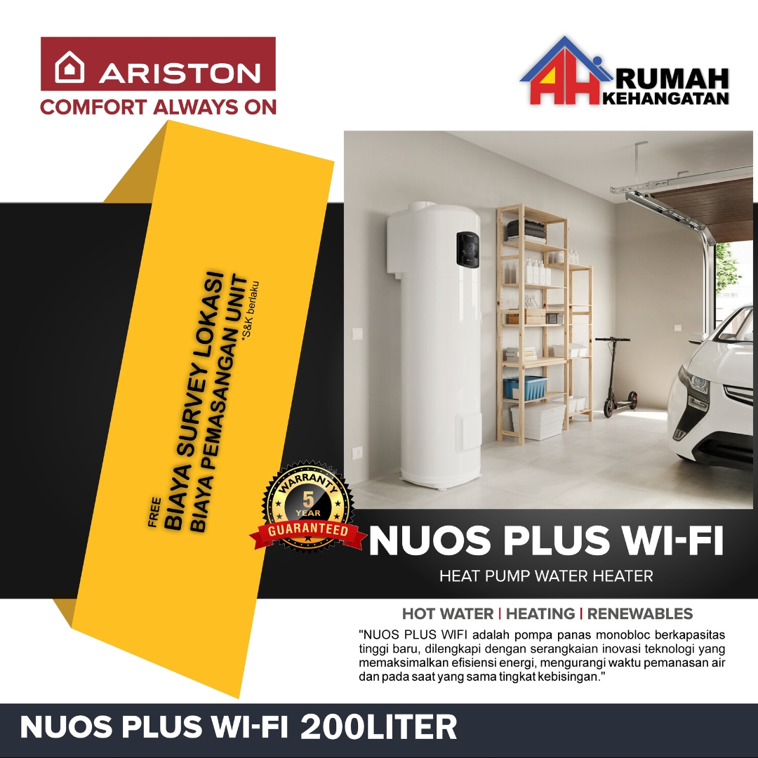 Ariston Nuos Plus Wi-fi 200 / Heatpump portable / water heater | Lazada Indonesia