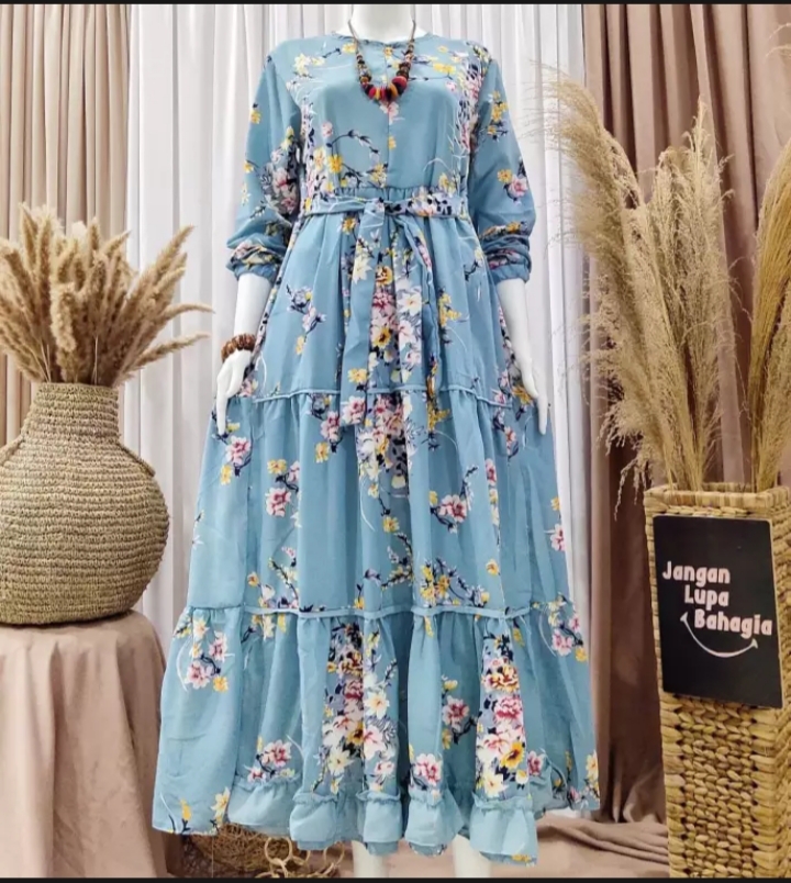 GAMIS MONALISA MOTIF BUNGA SAKURA TERBARU | Lazada Indonesia