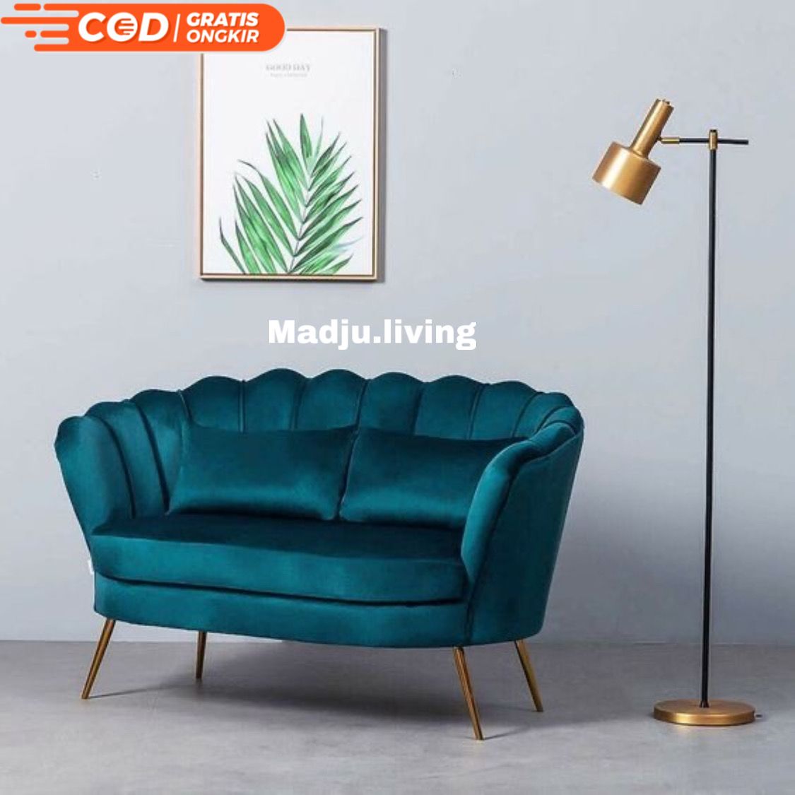 sofa kerang 2 seater / sofa kerang viral | Lazada Indonesia