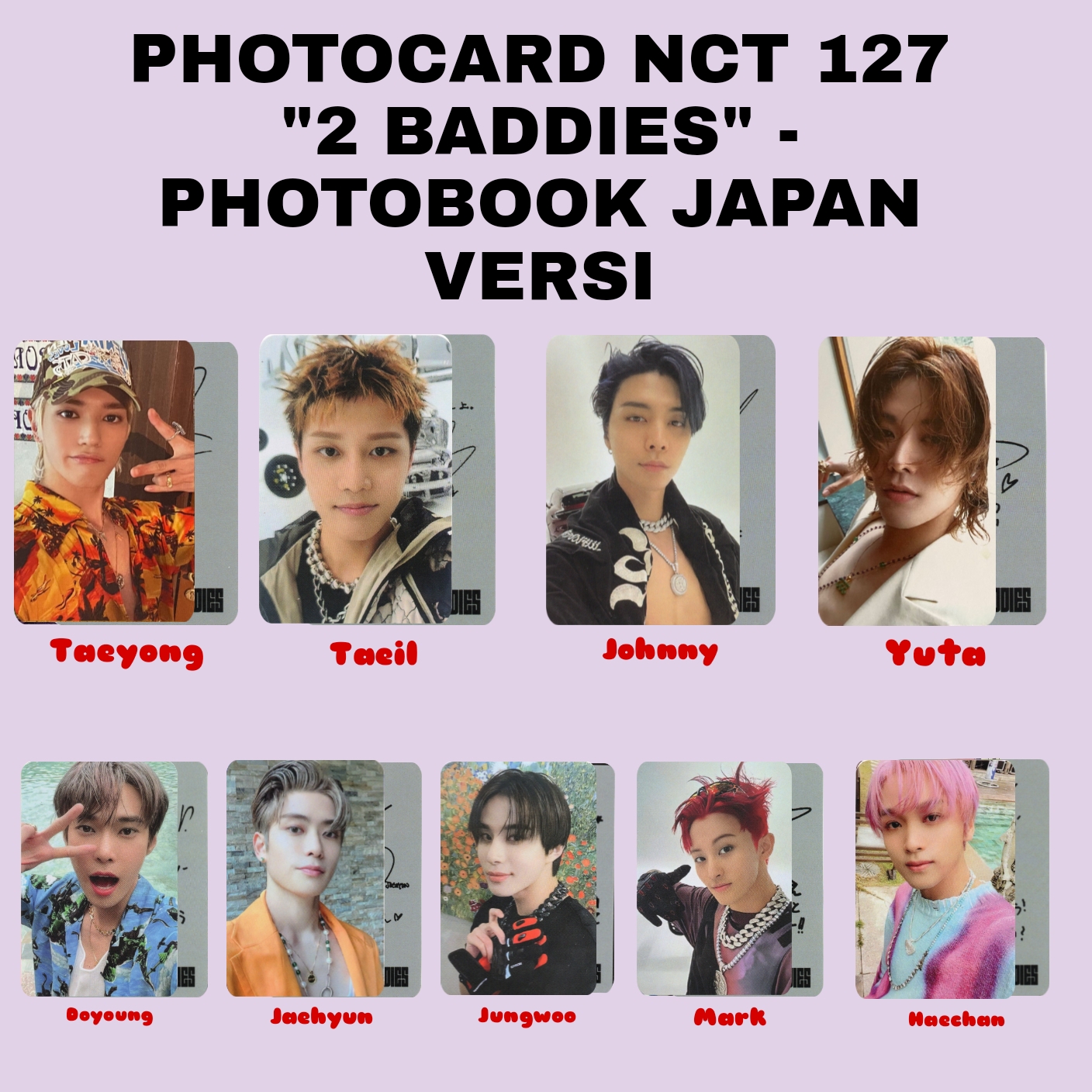 UNOFFICIAL PHOTOCARD NCT 127 - 2 BADDIES INTERNATIONAL VERSI MURAH KPOP | Lazada Indonesia