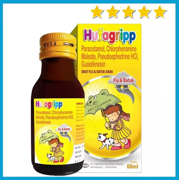 Hufagrip Flu & Batuk Sirup 60 ml KUNING | Flu Batuk Berdahak & Demam ...