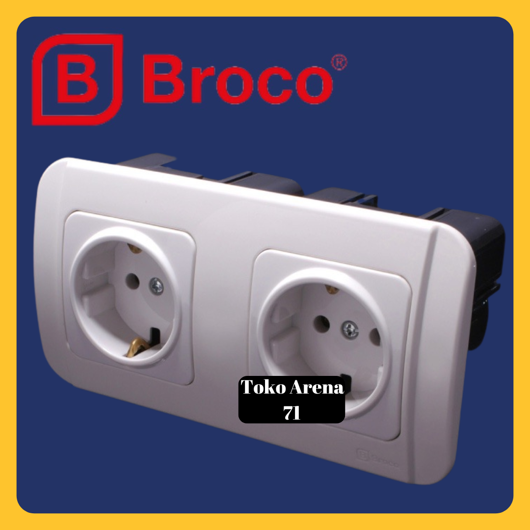 BROCO GALLEO STOP KONTAK DOUBLE 2 GANG INBOW IB BROCO GALLEO PUTIH ...
