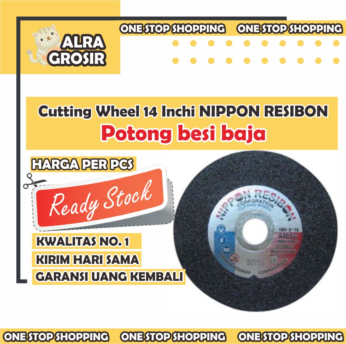 Cutting Wheel 14 Inchi NIPPON RESIBON potong besi baja | Lazada Indonesia