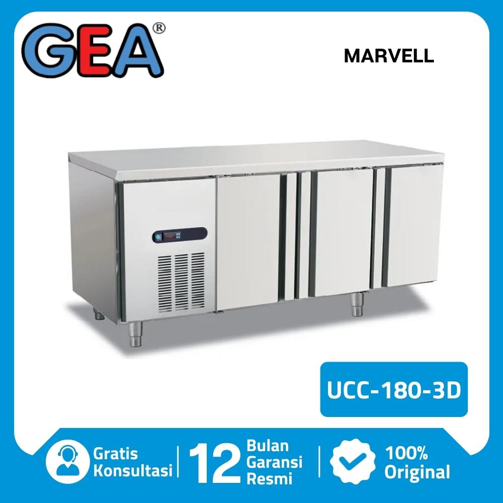 GEA UCC 180 3D UNDERCOUNTER CHILLER FREEZER 3 PINTU STAINLESS STEEL ...
