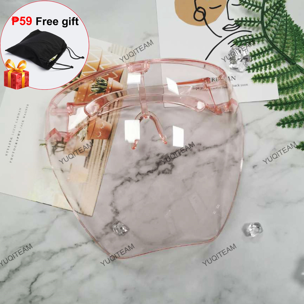 【2ประเภทฟรีBags】Clear Face Shield Acrylic Full Face Shield Clear Visor ...