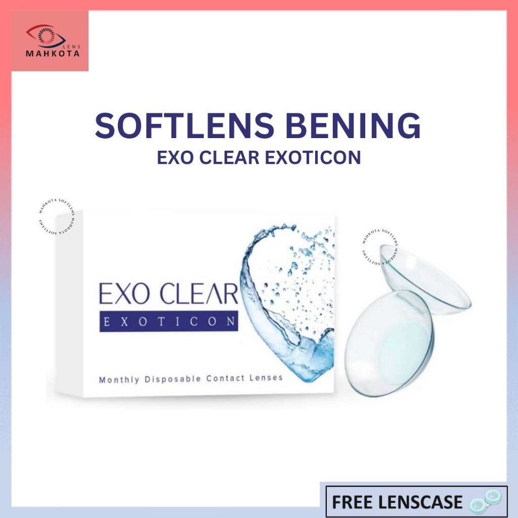 SOFTLENS EXO CLEAR MINUS (-0.50 SD -10.00) FREE LENSCASE BY X2 EXOTICON ...