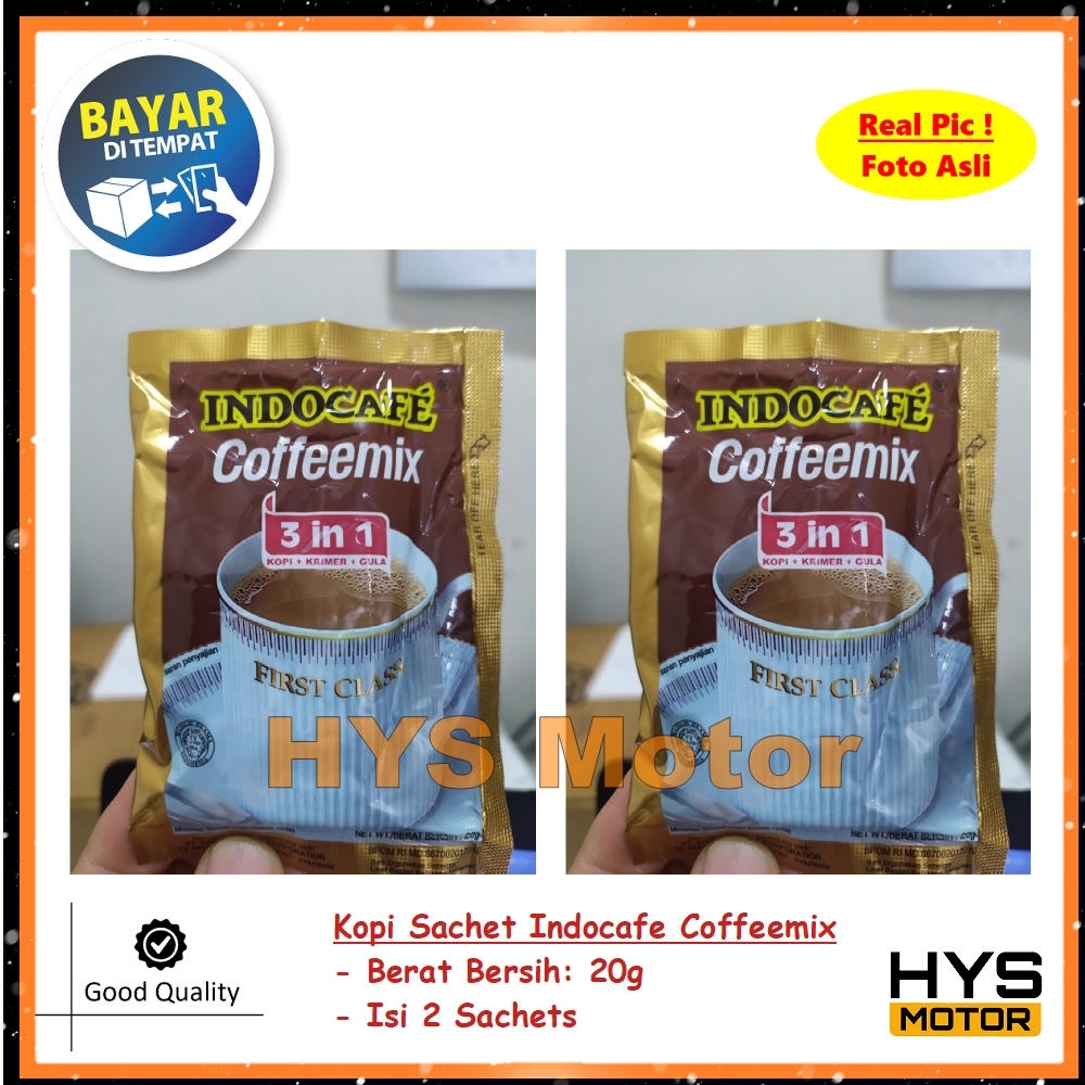 [2 PCS] Kopi Instan Sachet Indocafe Coffeemix 3 in 1 Kopi + Krimer ...