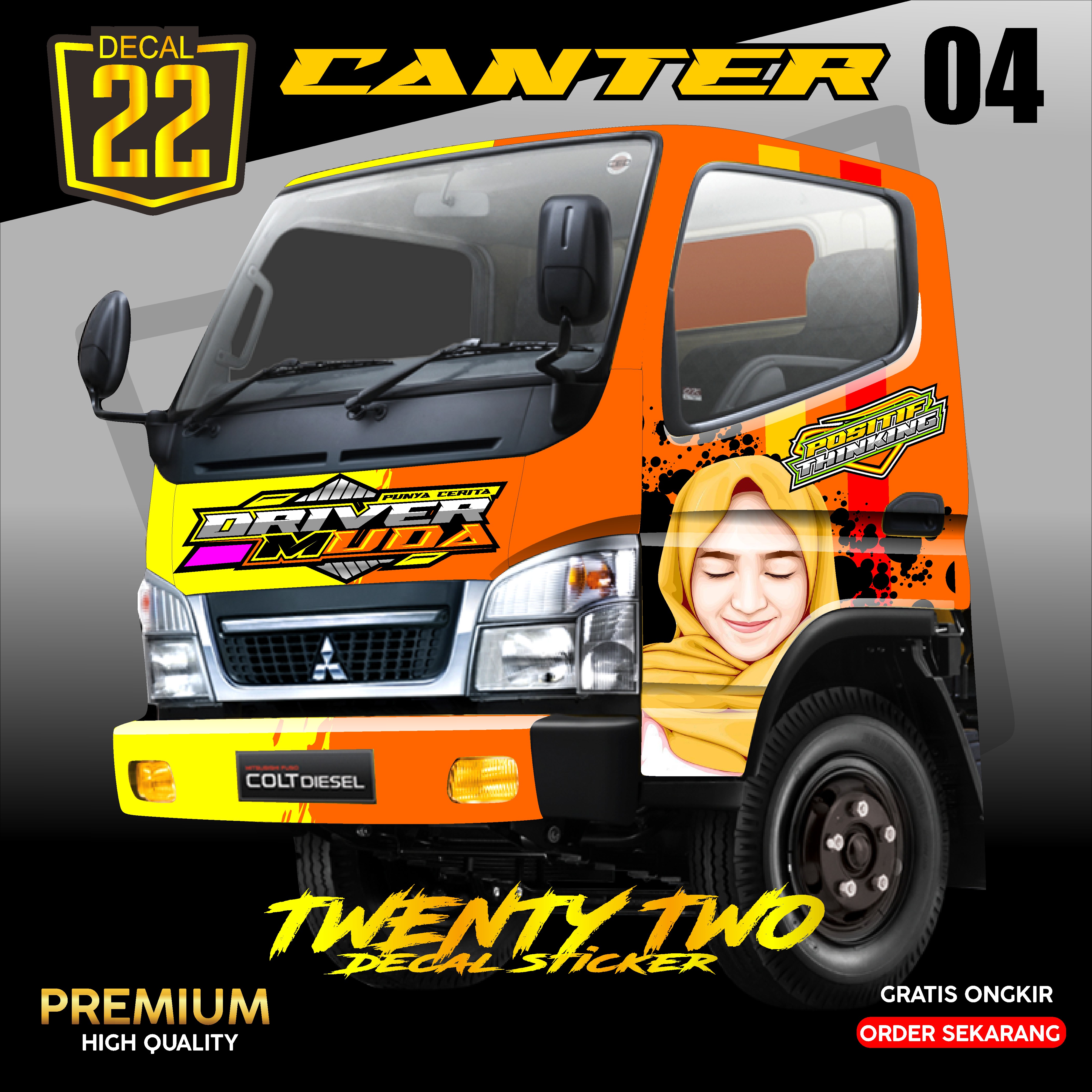 STIKER TRUK CANTER /DECAL STIKER TRUK CANTER /STIKER MOBIL TRUK CANTER ...