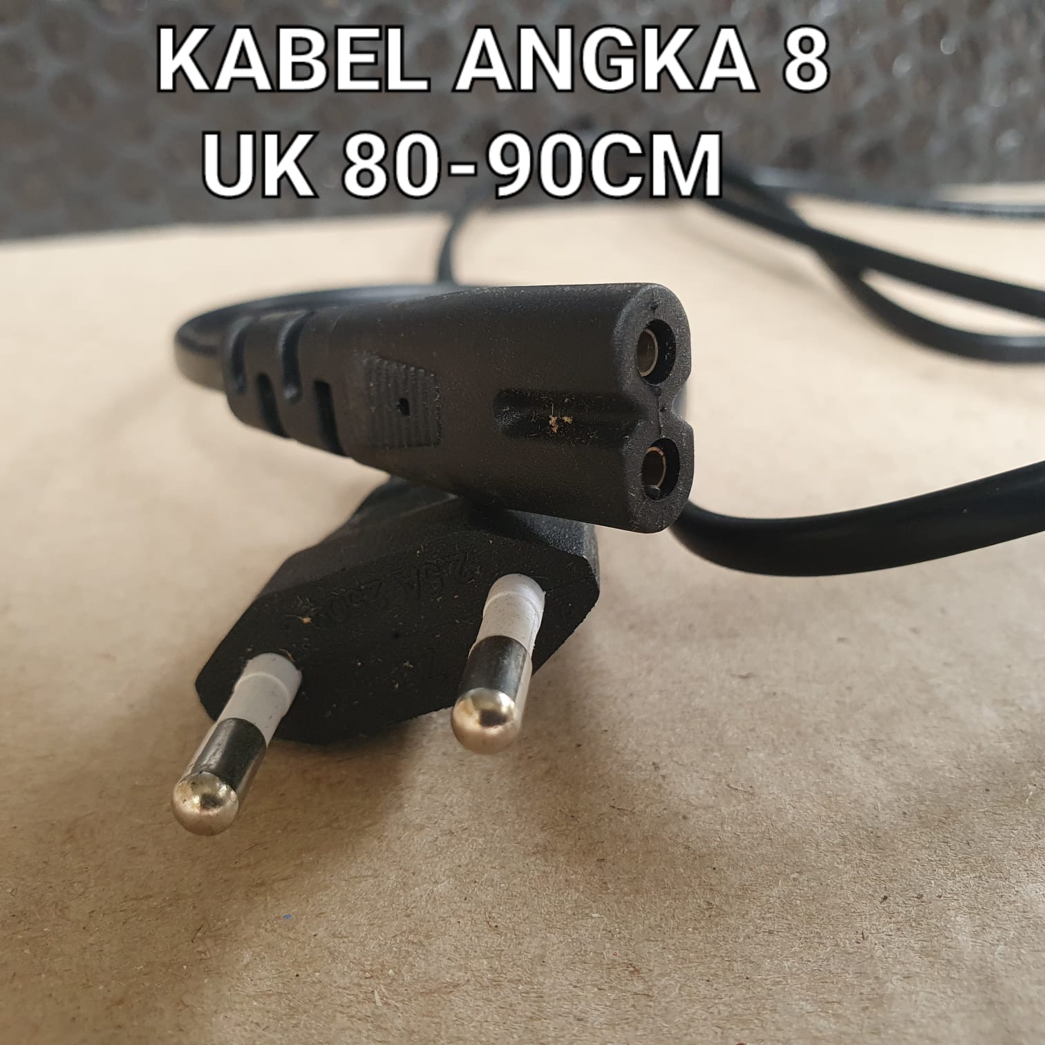 KABEL POWER TIPE ANGKA 8 UNTUK EMERGENCY LAMP,SENTER CHARGE,RAKET ...