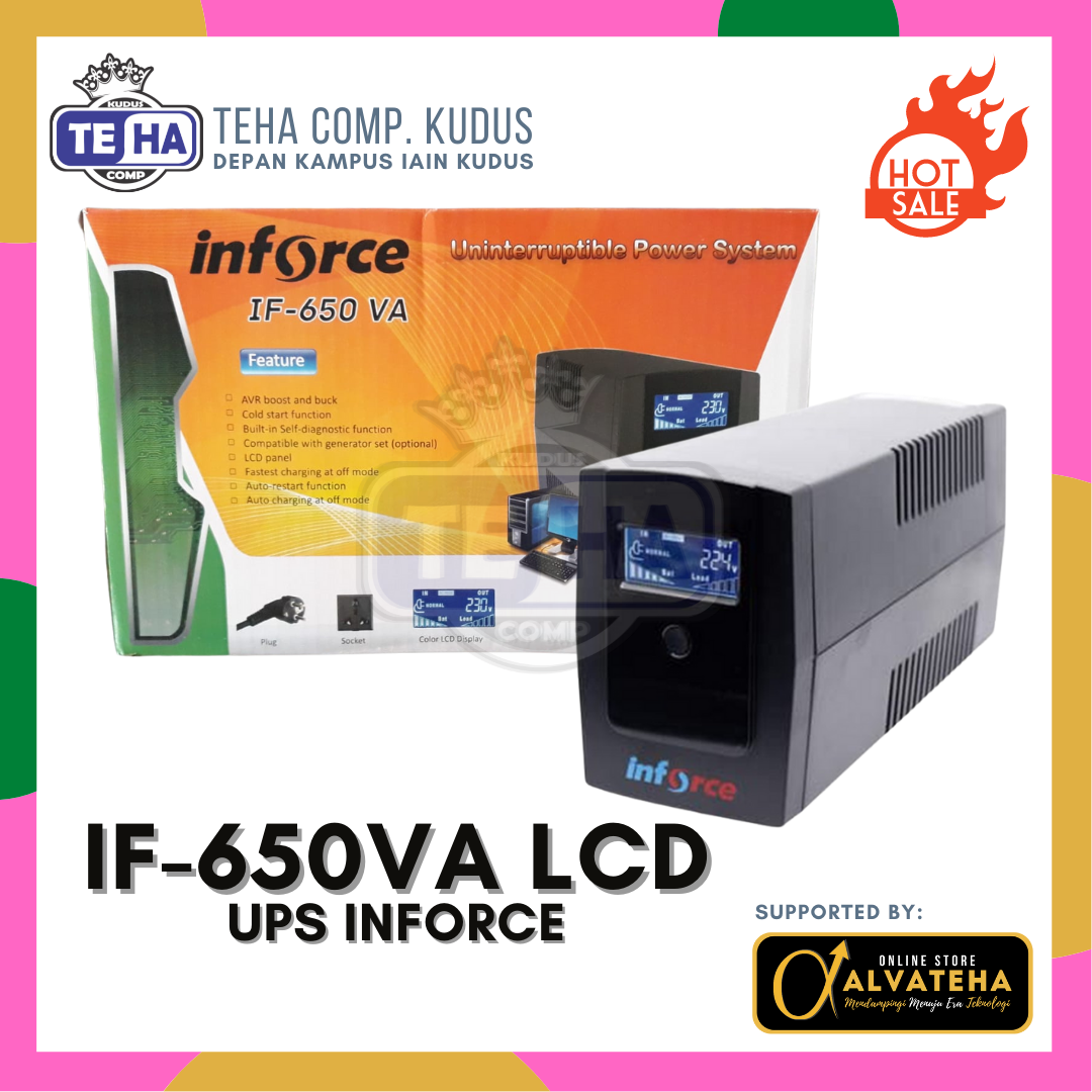UPS 2000VA Inforce UPS 1200VA 650VA Komputer Monitor CCTV plus AVR ...