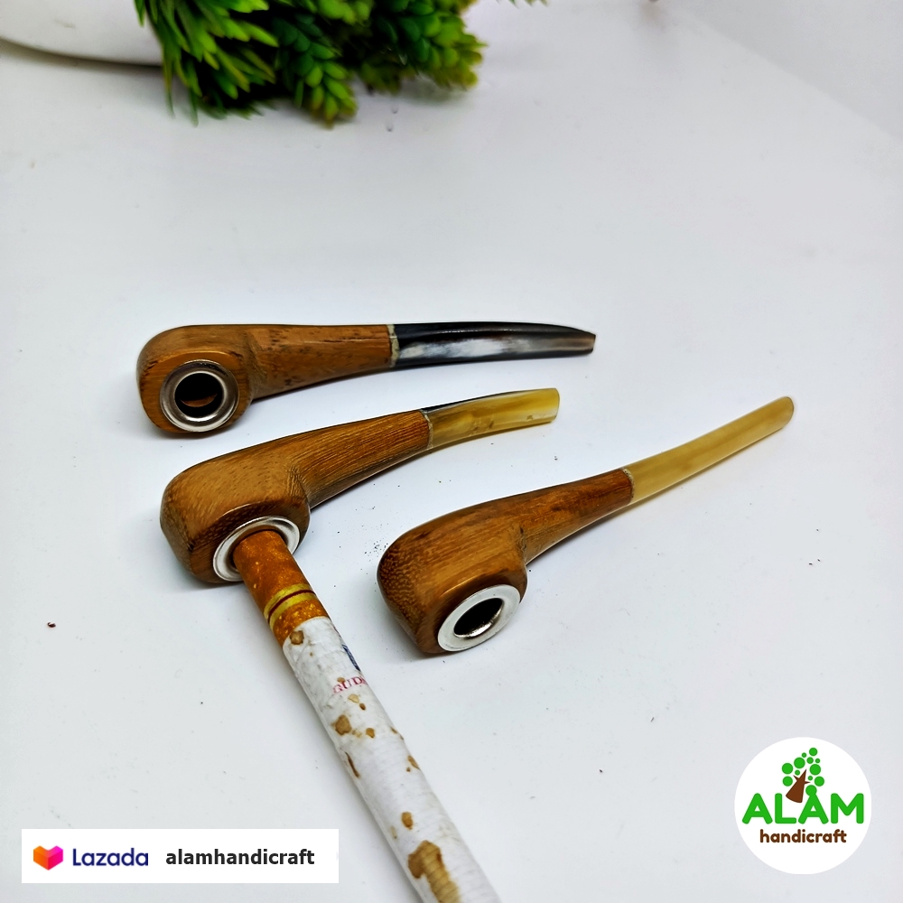 Pipa Roko Kau Galih Kelor Kombinasi Tanduk Hitam | Lazada Indonesia