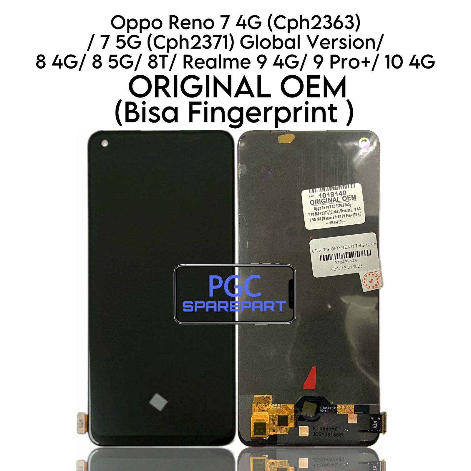 ORI OEM LCD Touchscreen Fullset Oppo Reno 7 4G 5G / 8 4G 5G / 8T ...