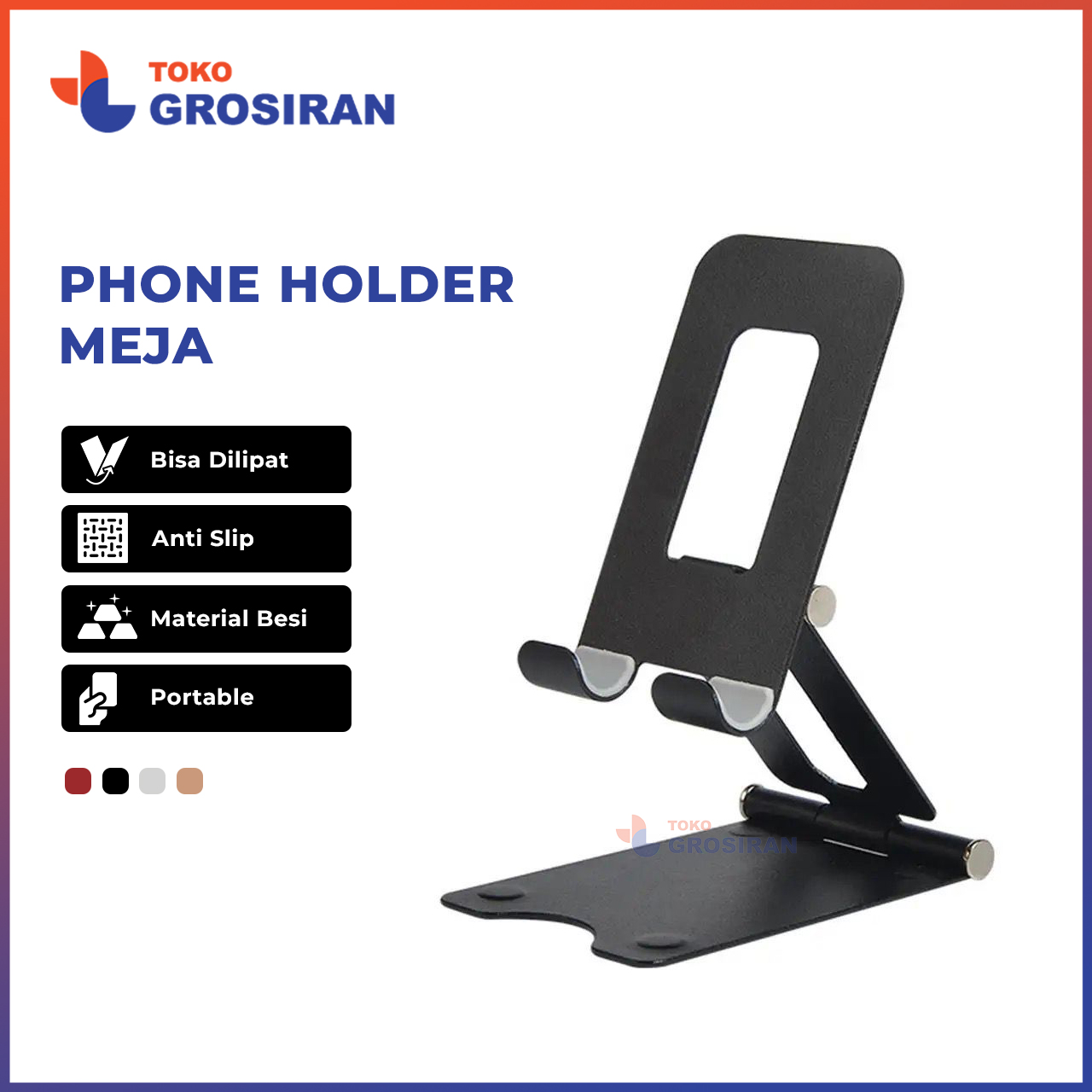 Holder Meja A30 Besi Phone stand Handphone dudukan hp stend henpon alat ...