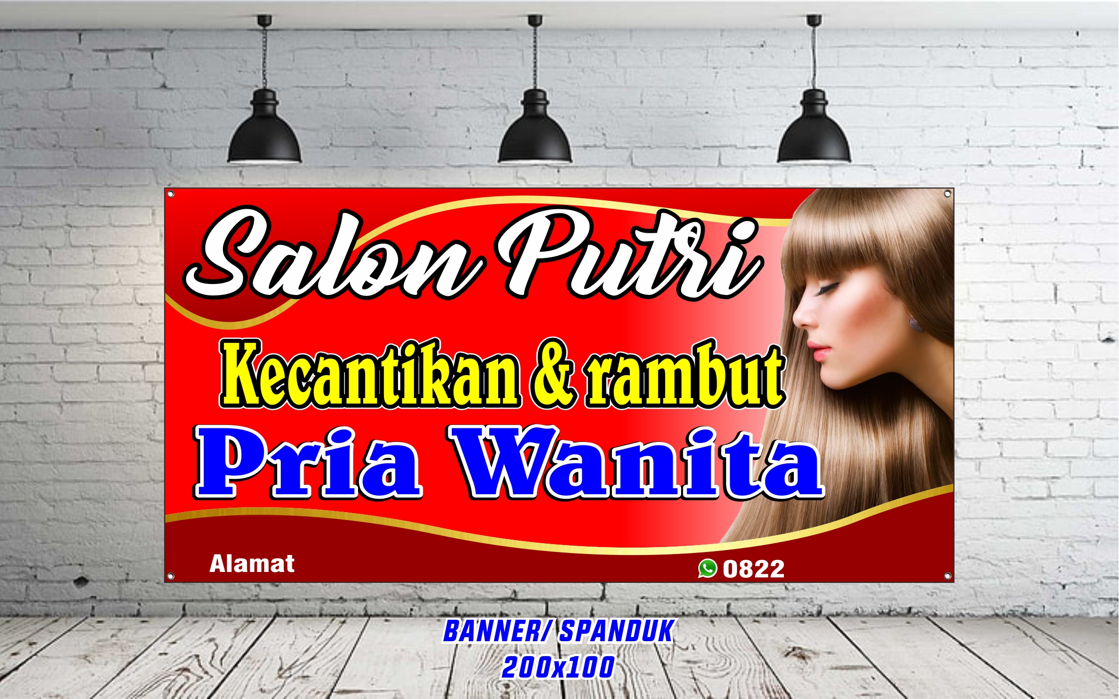 Spanduk SALON, Banner SALON Ukuran 200x100 cm ( Bayar Ditempat ...