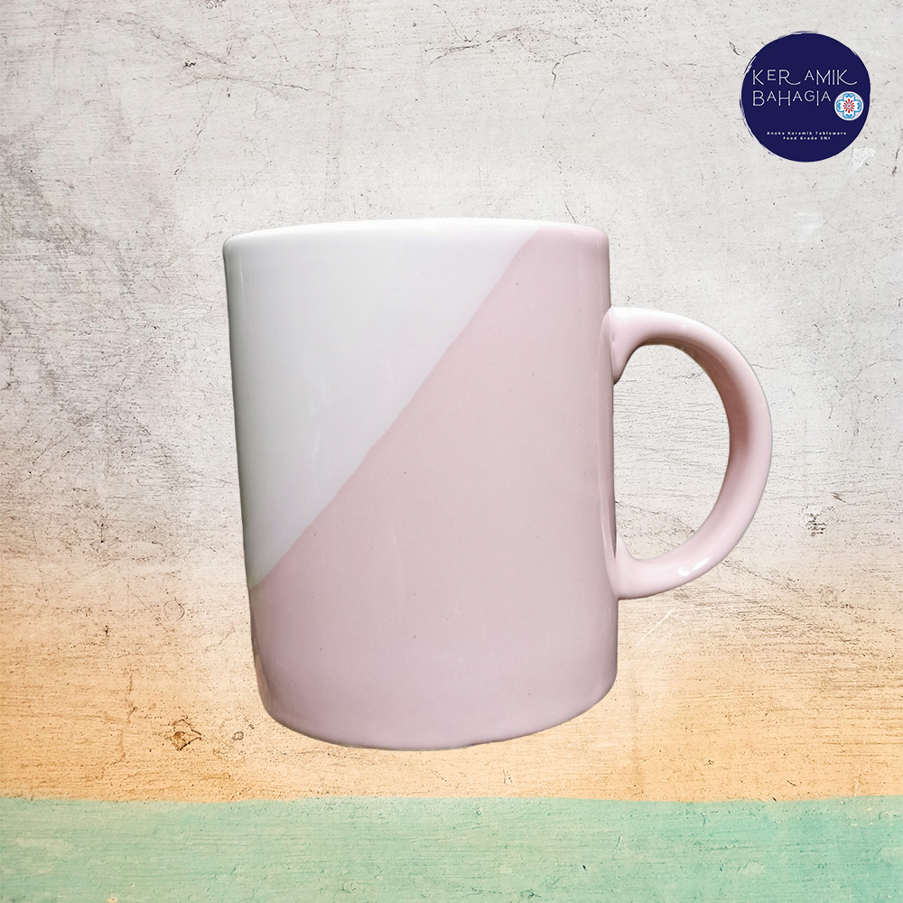 Mug Gagang 11oz / Gelas Keramik Dua Warna / 2 Warna / Two Tone 300ml ...