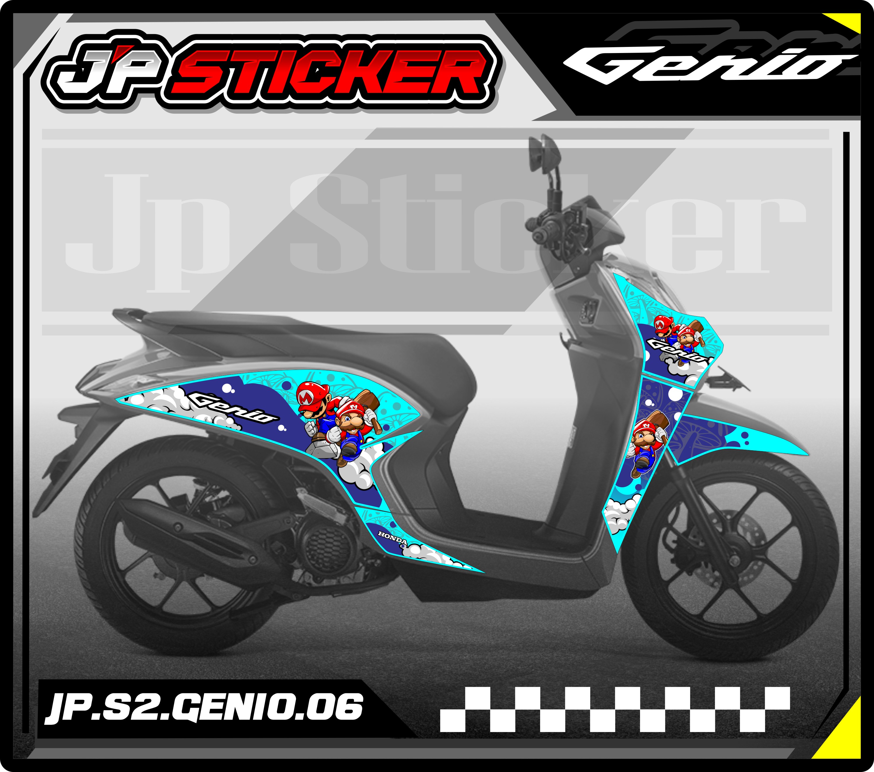 GENIO STICKER STRIPING GENIO - STIKER STRIPING LIST MOTOR HONDA GENIO ...