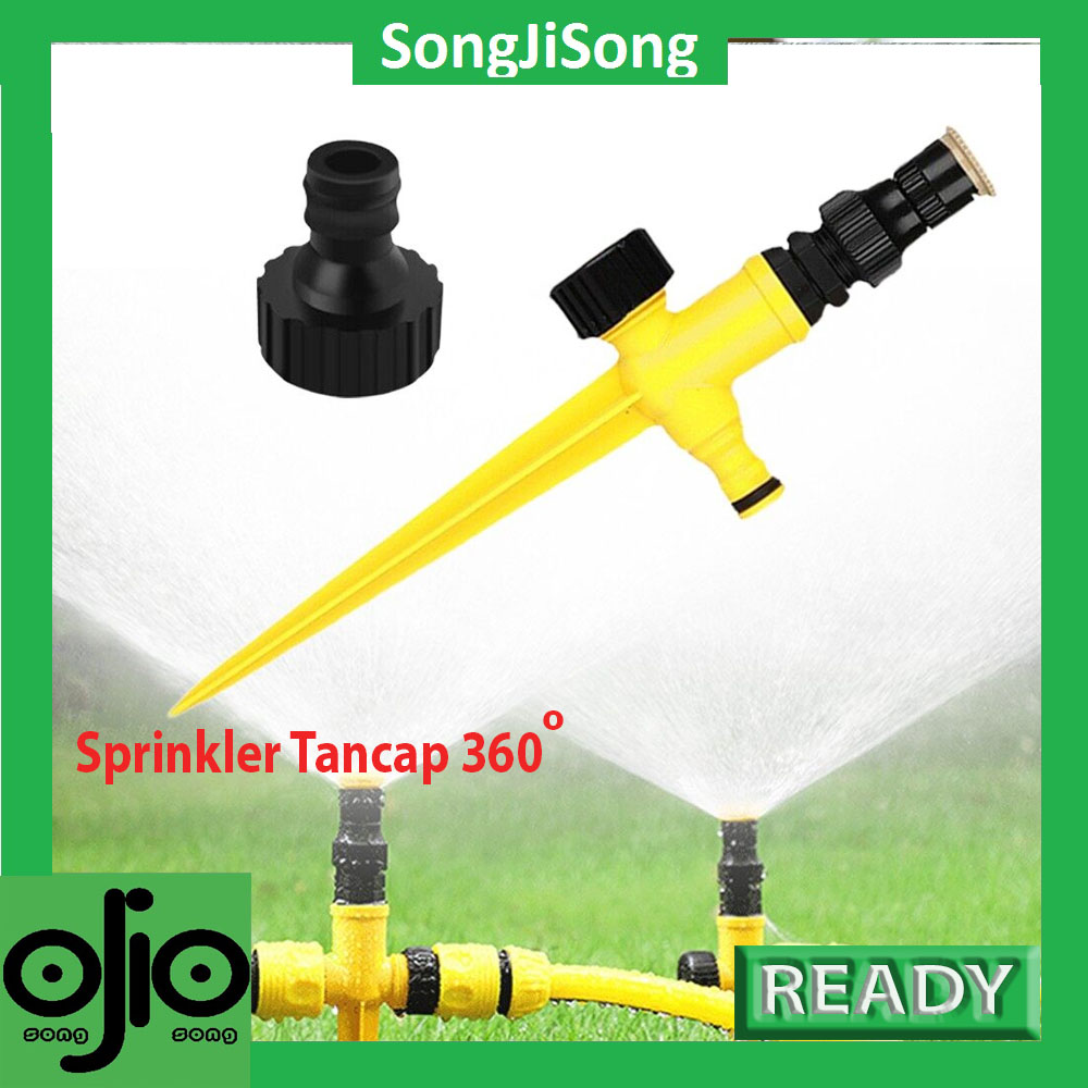 Ojio Set Sprinkler Alat Siram Taman Kebun Otomatis 360 - Stake Spike ...