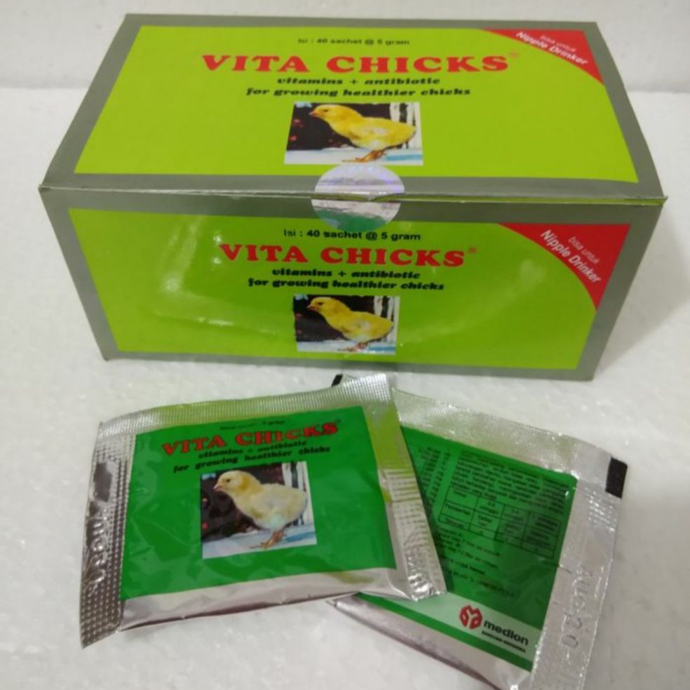 Vitachiks vitachicks 1 Dus 40 sachet x 5 gram / Vitamin anak ayam ...