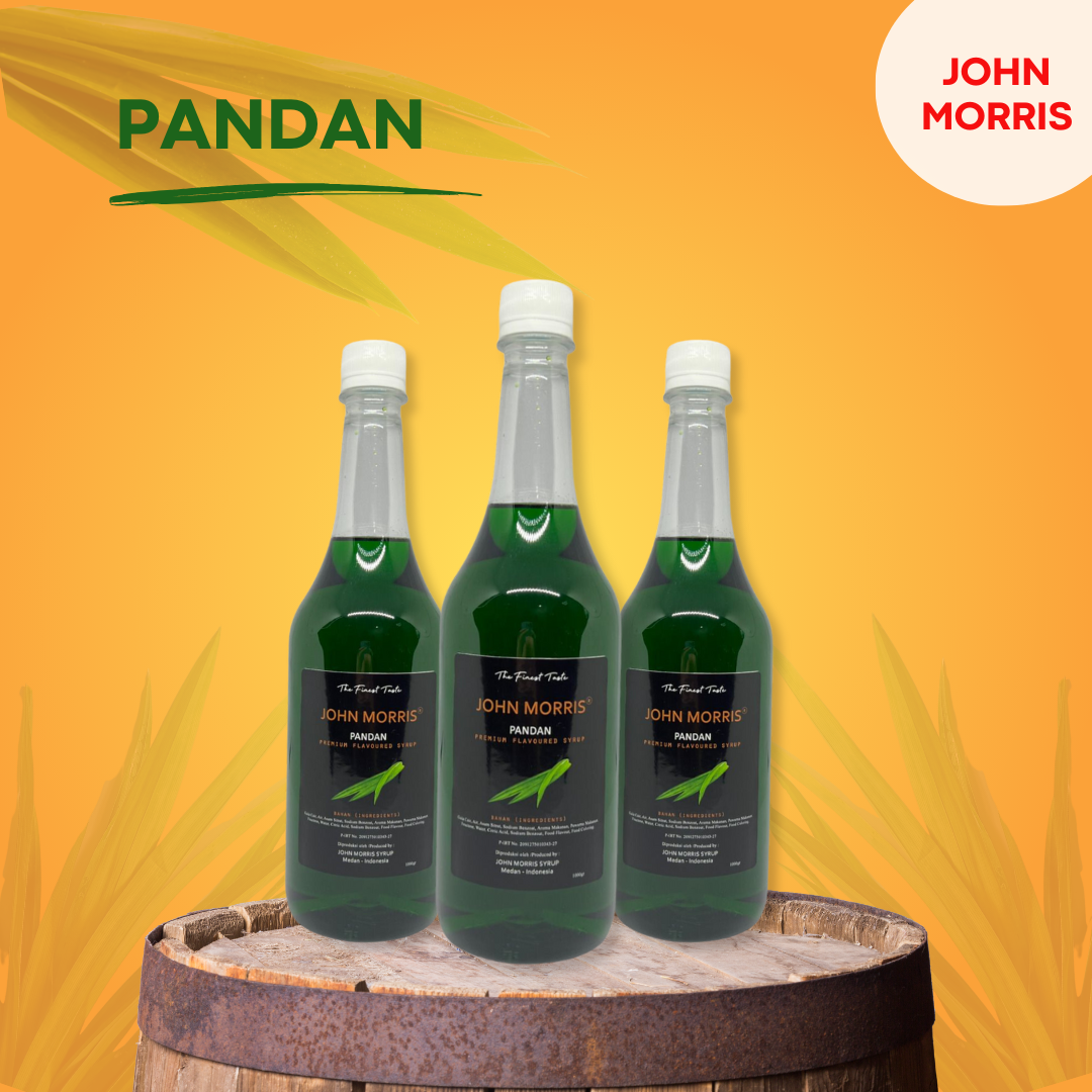 JOHN MORRIS Premium Flavoured Syrup Pandan 1000 ml / Sirup Rasa Pandan ...
