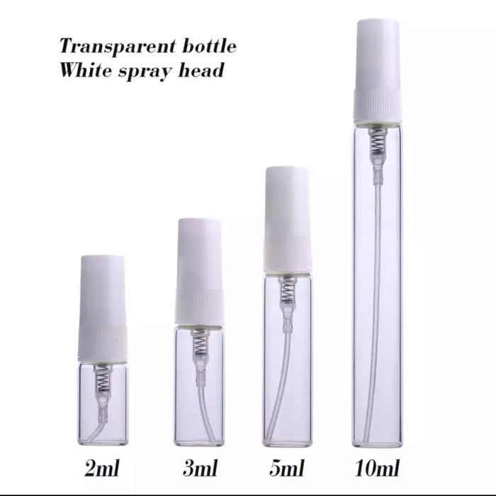 Botol Spray Kaca Refill Parfum Decant Vial Sprayer Putih | Lazada Indonesia