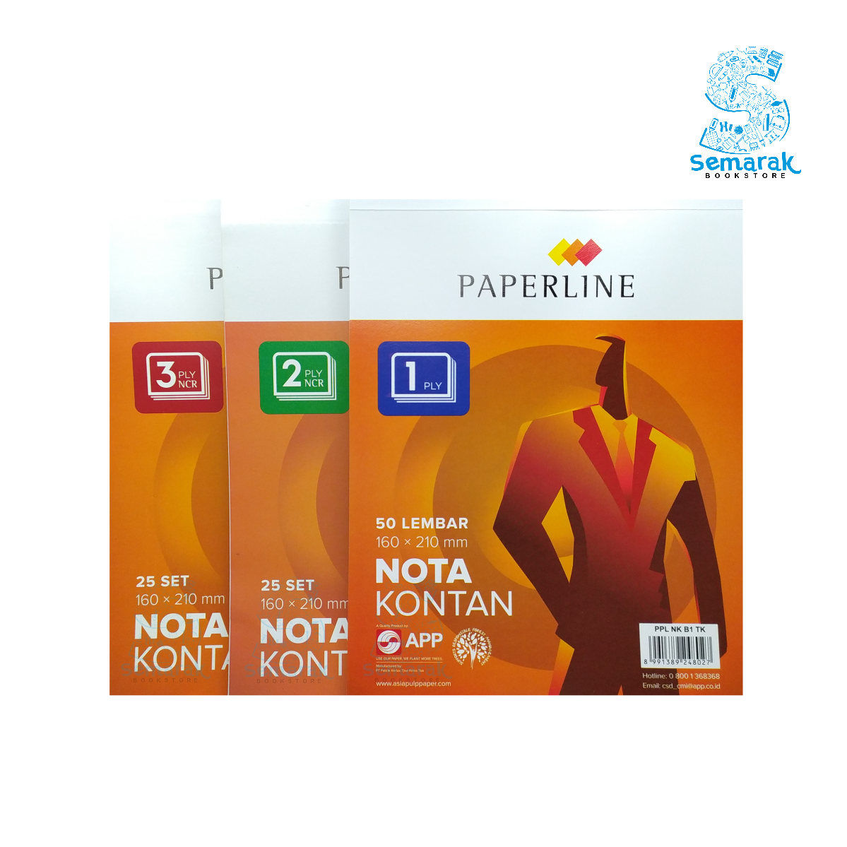 Paperline 1ply/2ply/3ply Nota Kontan Besar 160x210mm [1 Pack/ 10 Pcs ...