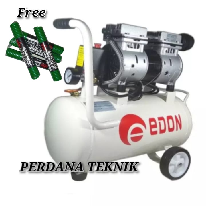 Mesin Kompressor SILENT / 25L Oilless Silent 0.75hp 3/4HP Tank 25 Liter ...