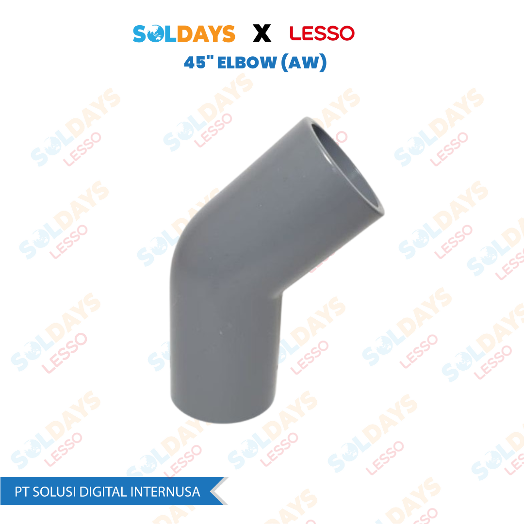 Lesso 45 inch Elbow (AW) 6 inch / 45" Elbow (AW) 6" / Sambungan Pipa ...