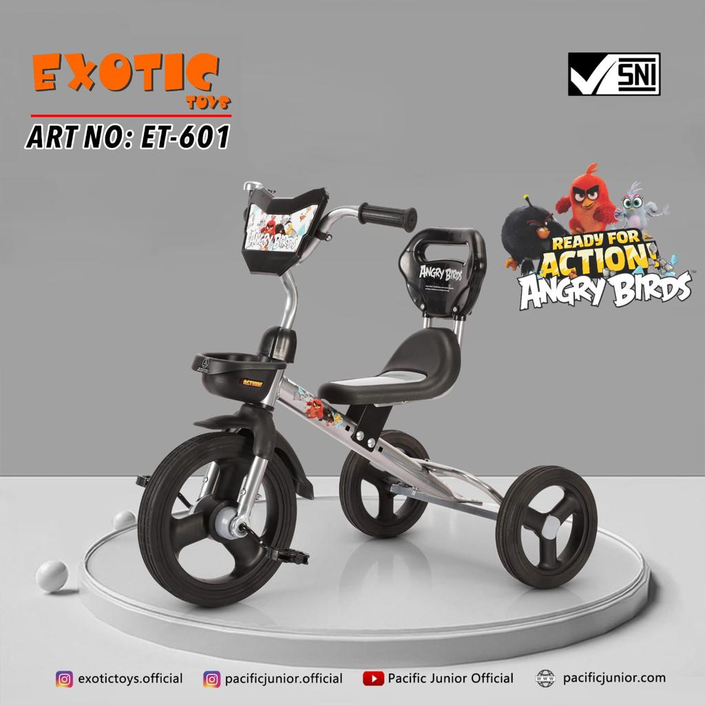 Sepeda Anak Roda Tiga Exotic ET-601 Angry Birds | Lazada Indonesia