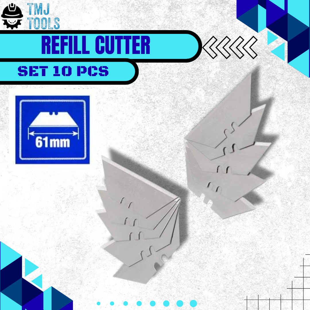 Refill Cutter SET 10pcs Mata Blades Blade Knife Isi Ulang Pisau Alat ...