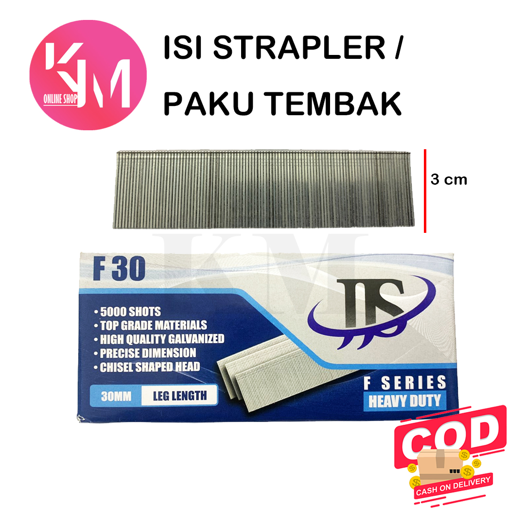 Isi Straples / Isi Strapler F30 / Isi Air Nailer F30 isi 2 box | Lazada ...