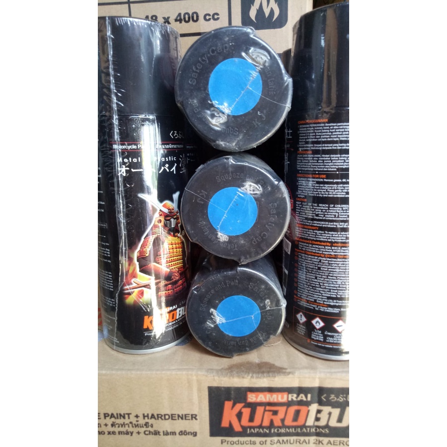 cat semprot samurai pilok pilox samurai varian biru muda biru tua biru ...