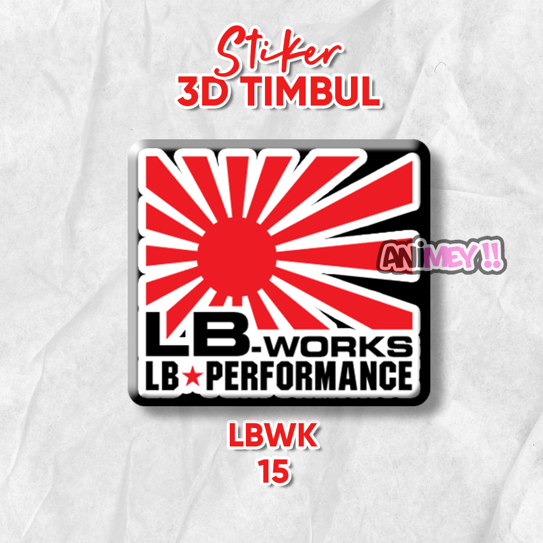Stiker Emblem 3D Timbul Logo LBWK / Stiker Liberty Walk / Stiker JDM ...