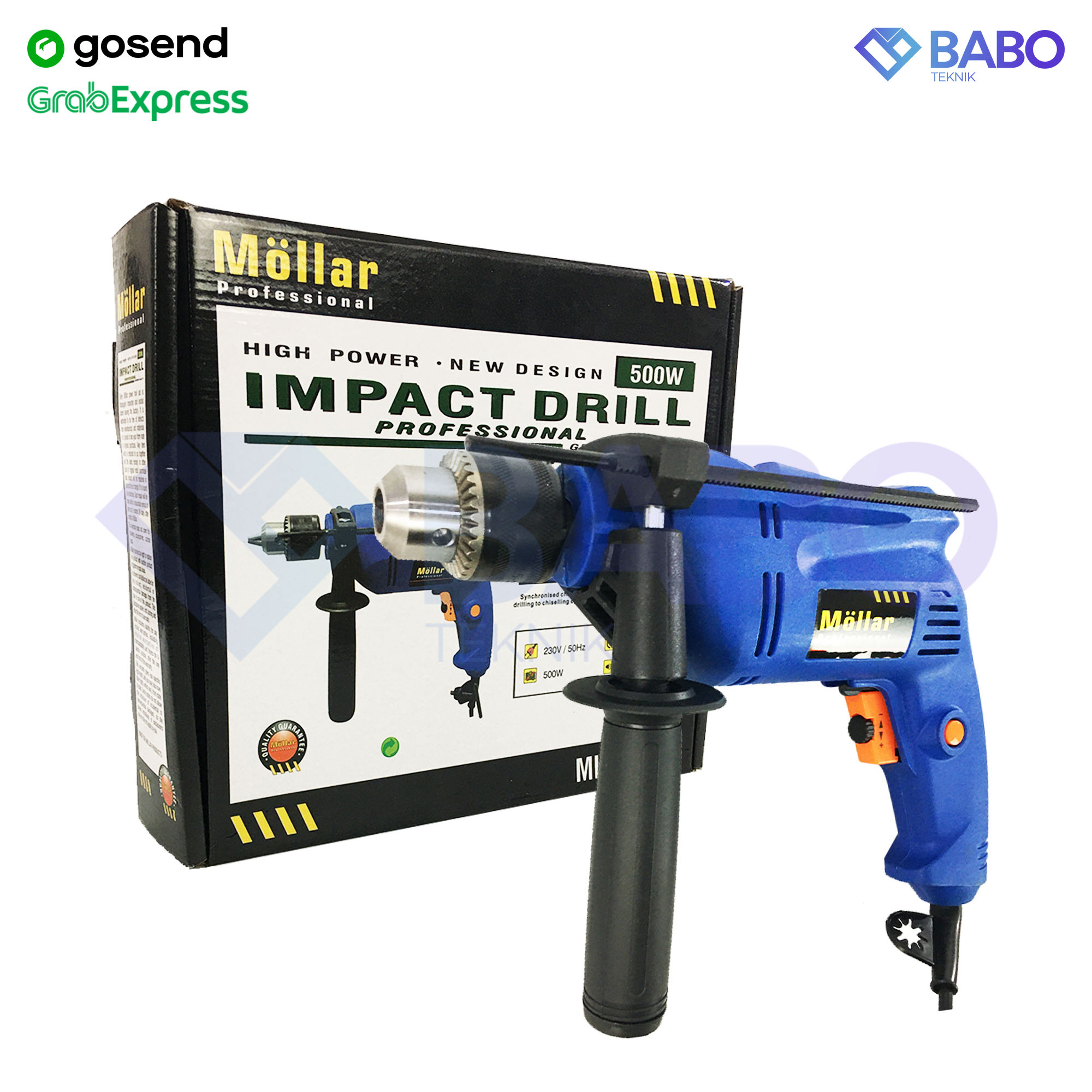 MOLLAR ID500 Mesin Bor Tembok Beton Impact Drill 500 Watt | Lazada ...