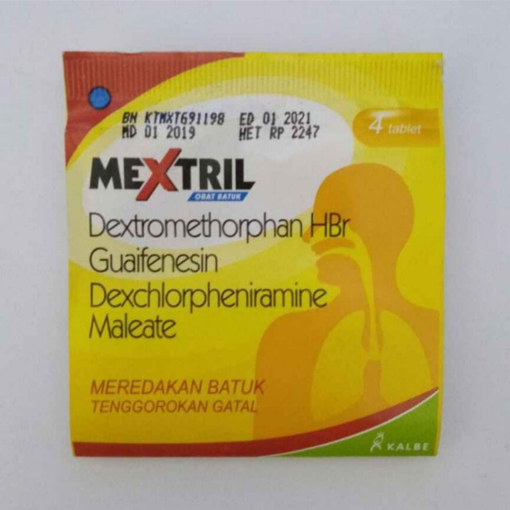 Mextril Tablet Obat Batuk [1 Strip/4 Tablet] | Lazada Indonesia