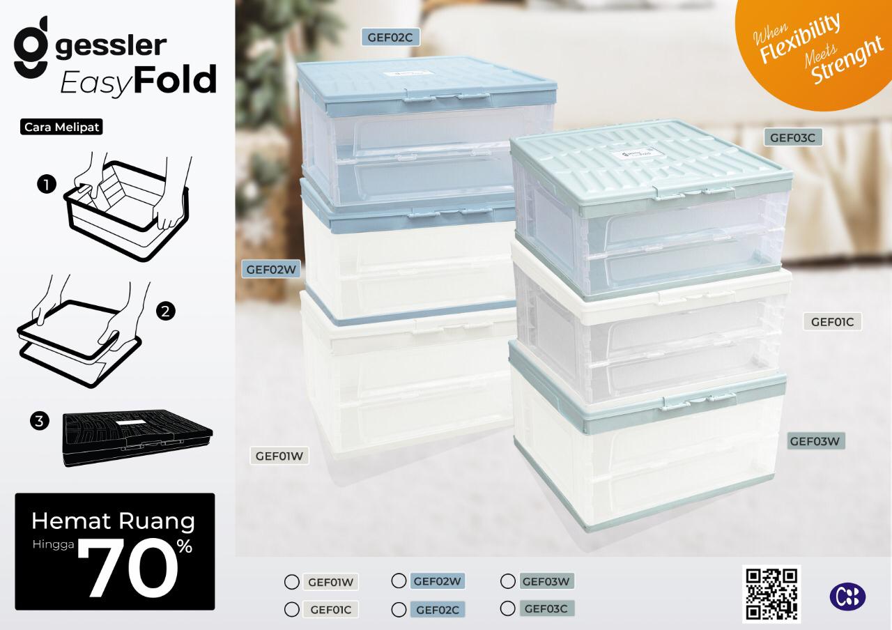 Gessler easy old container box 60 L-kotak simpan serba guna bisa lipat ...
