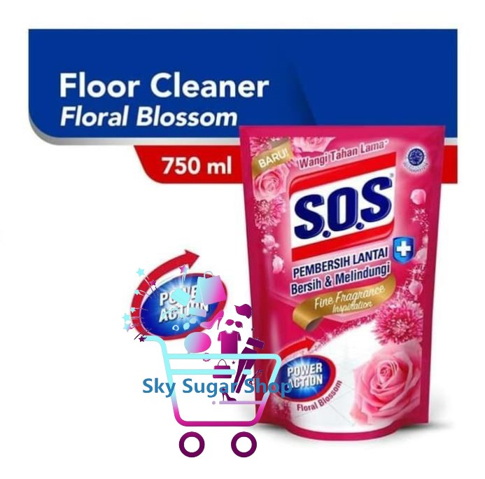 SOS Floor Cleaner Floral Pink Pembersih Lantai [750 mL/ | Lazada Indonesia