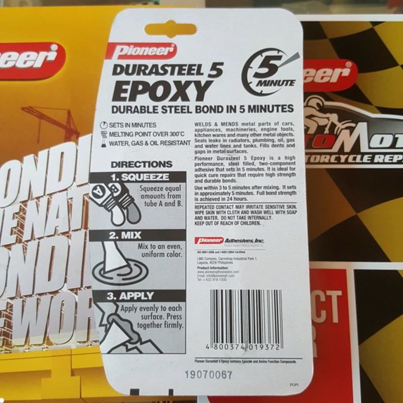Lem Besi Super Heavyduty Pioneer Durasteel 5 Epoxy Tahan Panas Knalpot ...