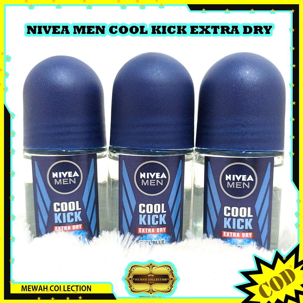 Nivea Men Deodorant Cool Kick Extra Dry Cool Blue 50ml | Lazada Indonesia