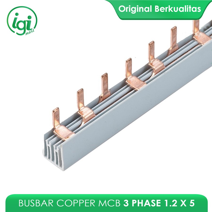 BUSBAR COPPER MCB 3P 1.2 x 5 / REL SISIR MCB TEMBAGA 3 PHASE INSCOM ...