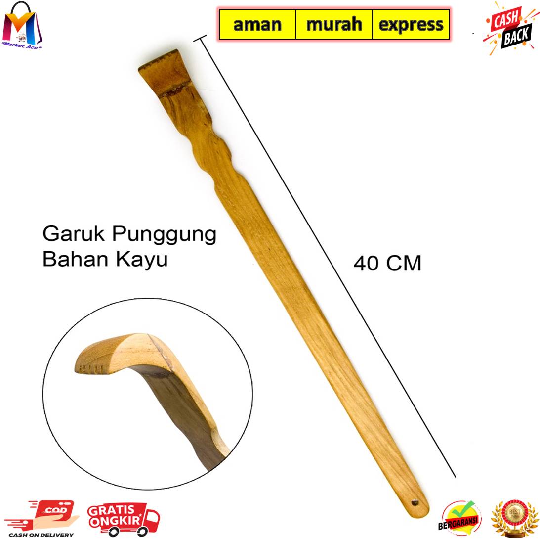 Garukan Punggung Kayu Alami - Penggaruk Punggung tradisional / Alat ...