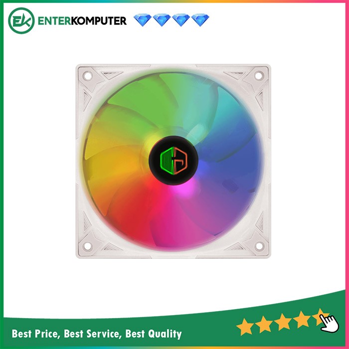 CUBE GAMING INDIGO - RGB RAINBOW STATIC FAN 12CM - WHITE | Lazada Indonesia
