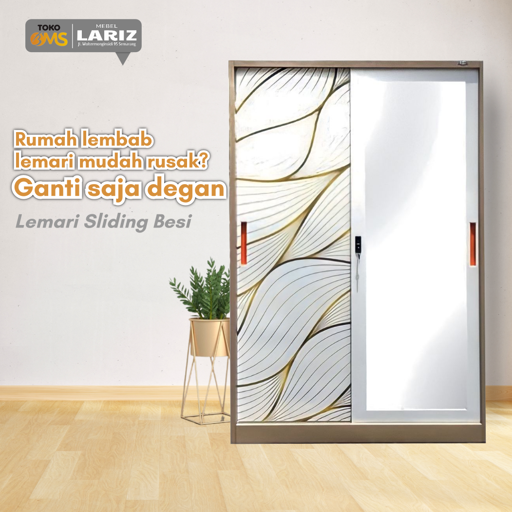 Lemari Sliding Besi Gantungan Dan Rak Susun Kaca Besar Kuat Dan Kokoh, Tipe LPG Othnil 120 BY ...