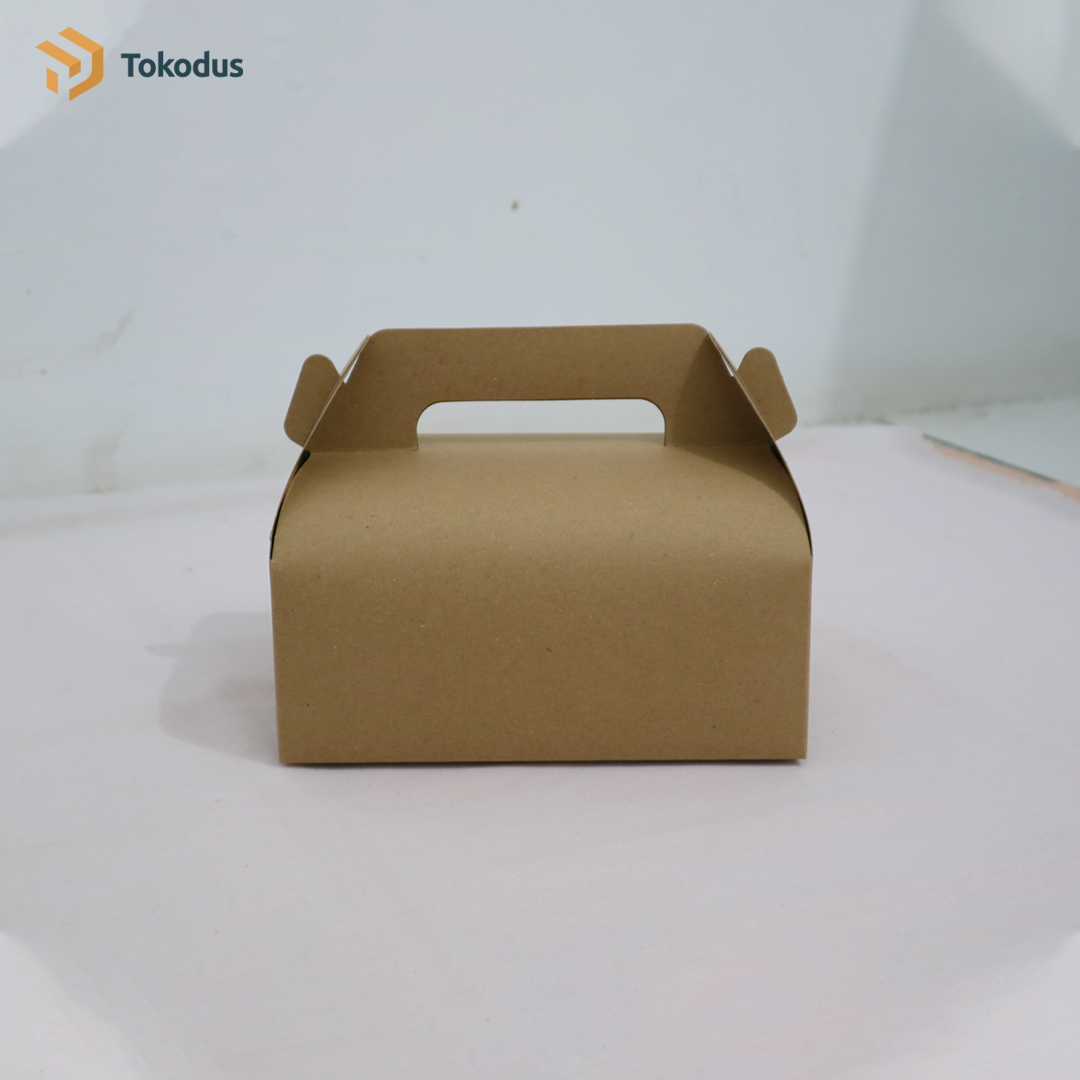 Gable Box/Box Jinjing 20x15x8 Kraft untuk roti kue kering dan hampers ...