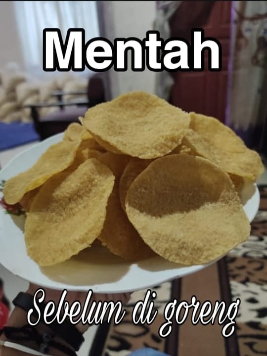 Kerupuk Gendar atau Kerupuk Puli renyah 1kg mentah ISI 40-46 LEMBAR ...