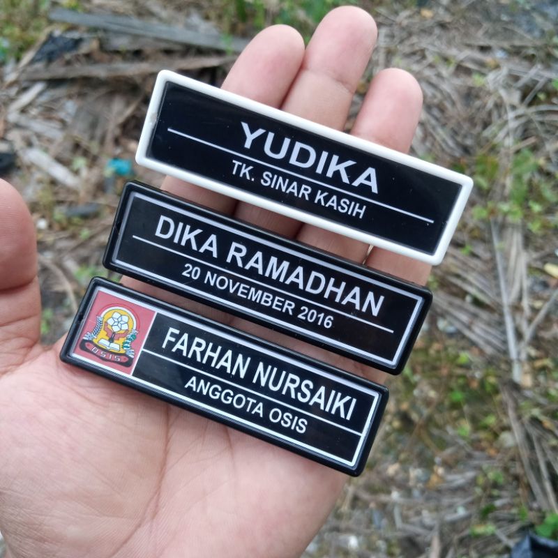 NAMETAG CUSTOM MURAH NAME TAG INSERT PAPER BISA COD LANGSUNG JADI ...
