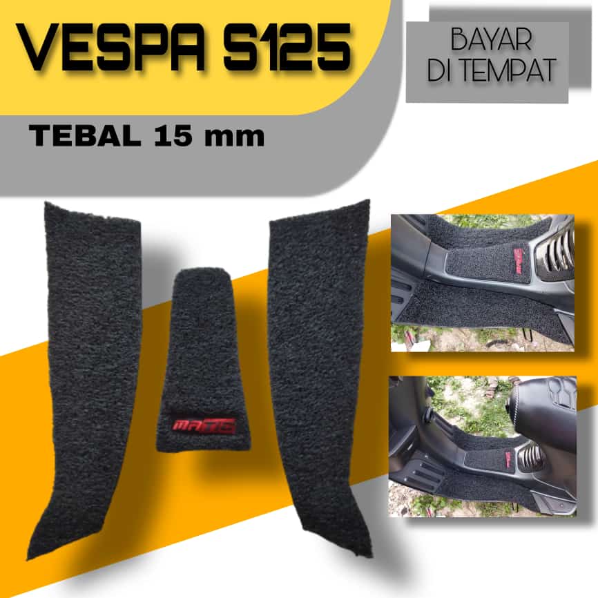 karpet motor vespa S125/karpet vespa sporty 125 bahan karpet bihun ...