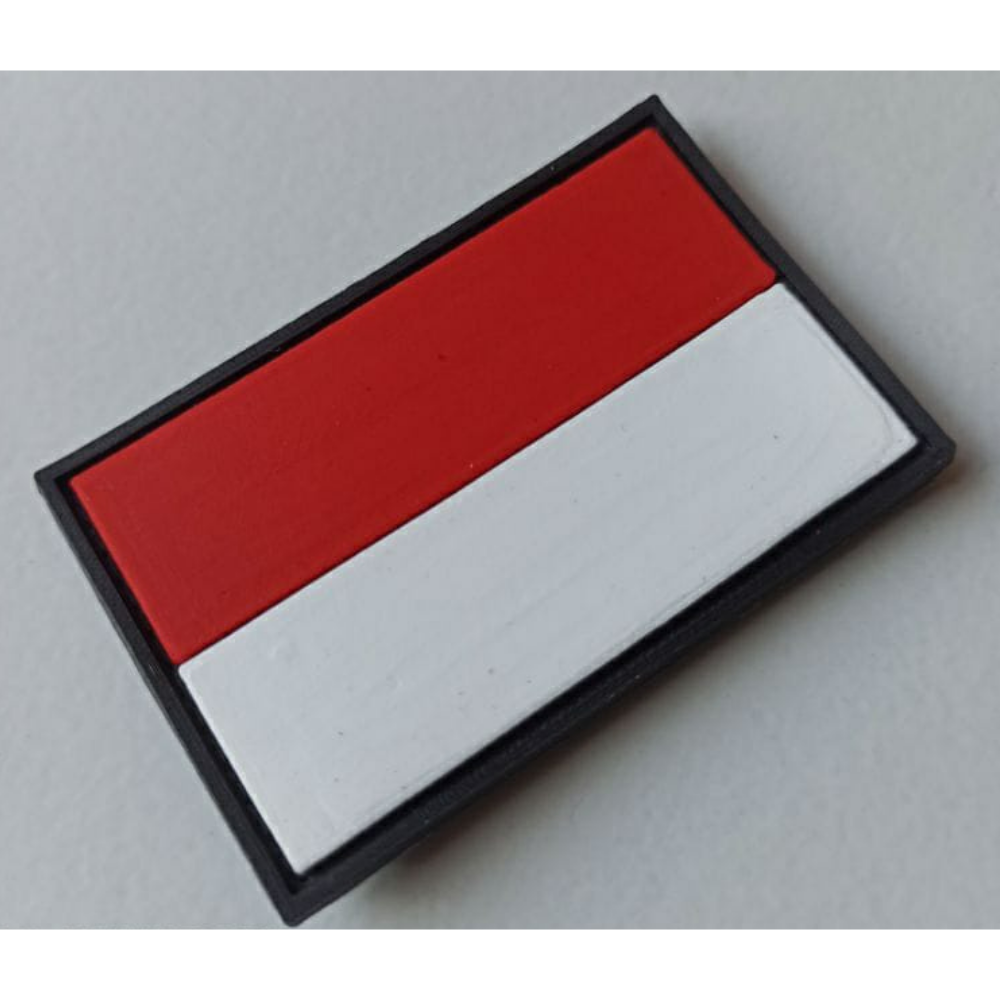 BCC - Patch Rubber Bendera Indonesia Logo Emblem Velcro Karet Tebal ...