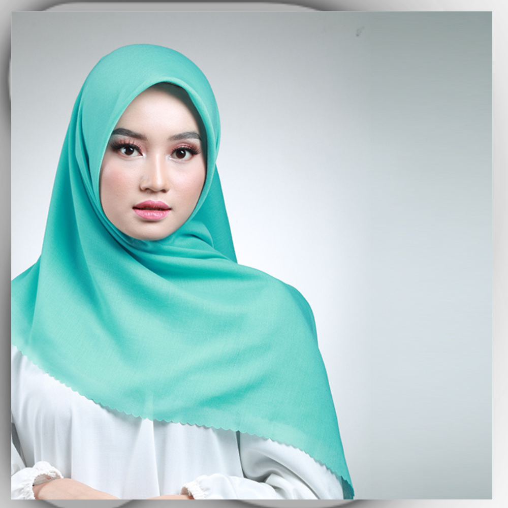 (HIJAU TOSCA) Jilbab saudia WARNA HIJAU TOSCA ; KERUDUNG SEGI EMPAT ...