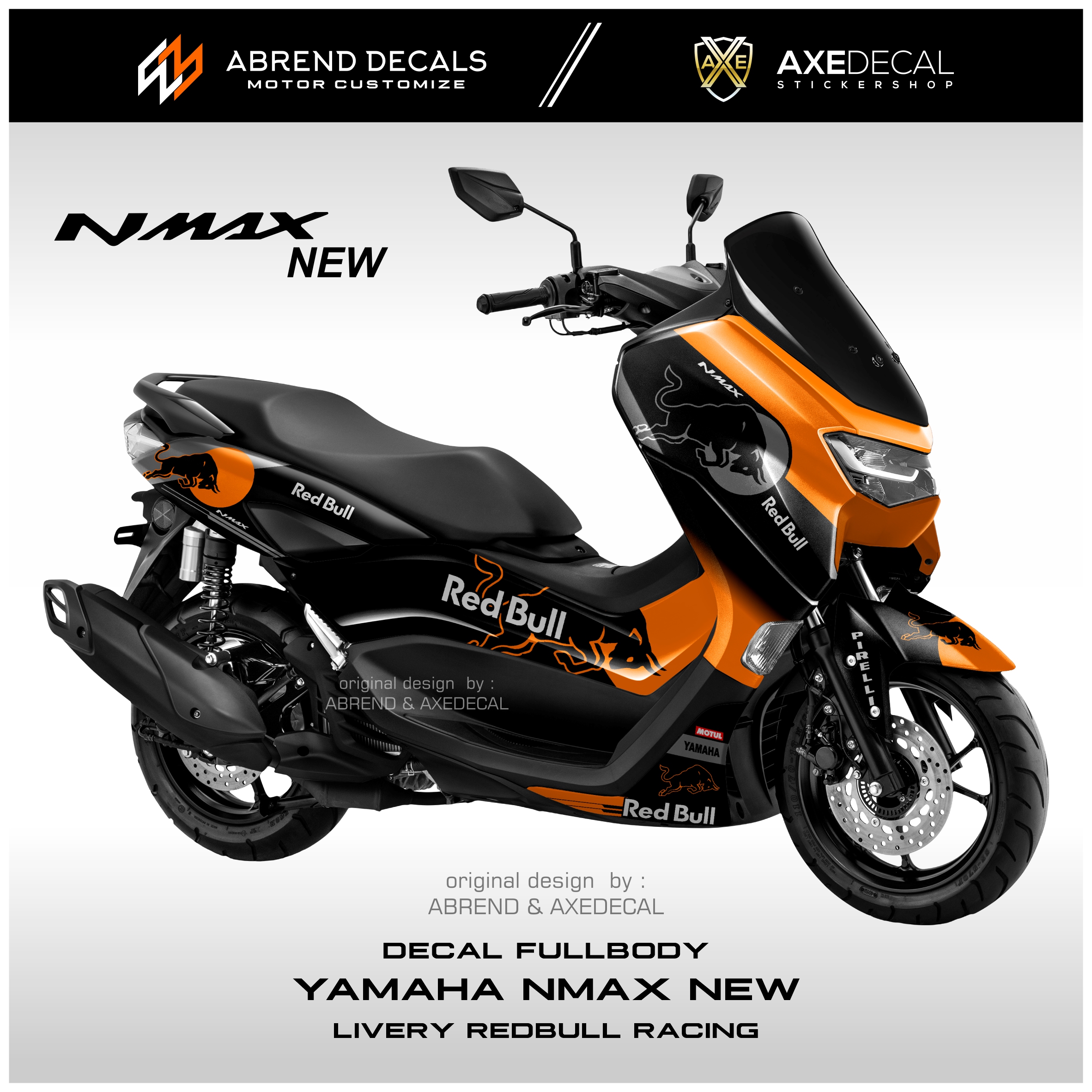 DECAL FULLBODY NMAX NEW REDBULL / STIKER MOTOR YAMAHA NMAX BARU DESAIN ...